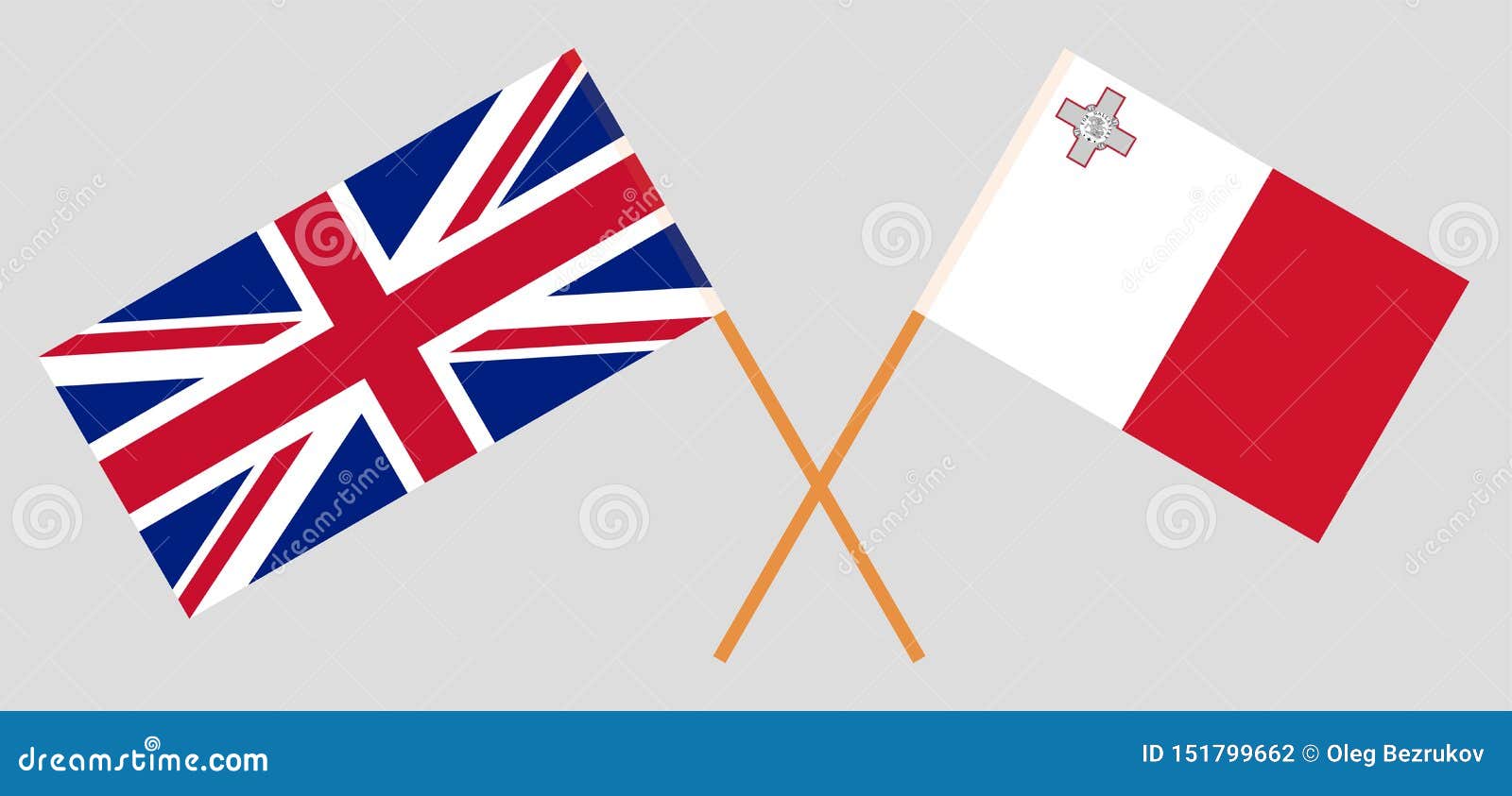 The UK and Malta. British and Maltese Flags Stock Vector - Illustration ...
