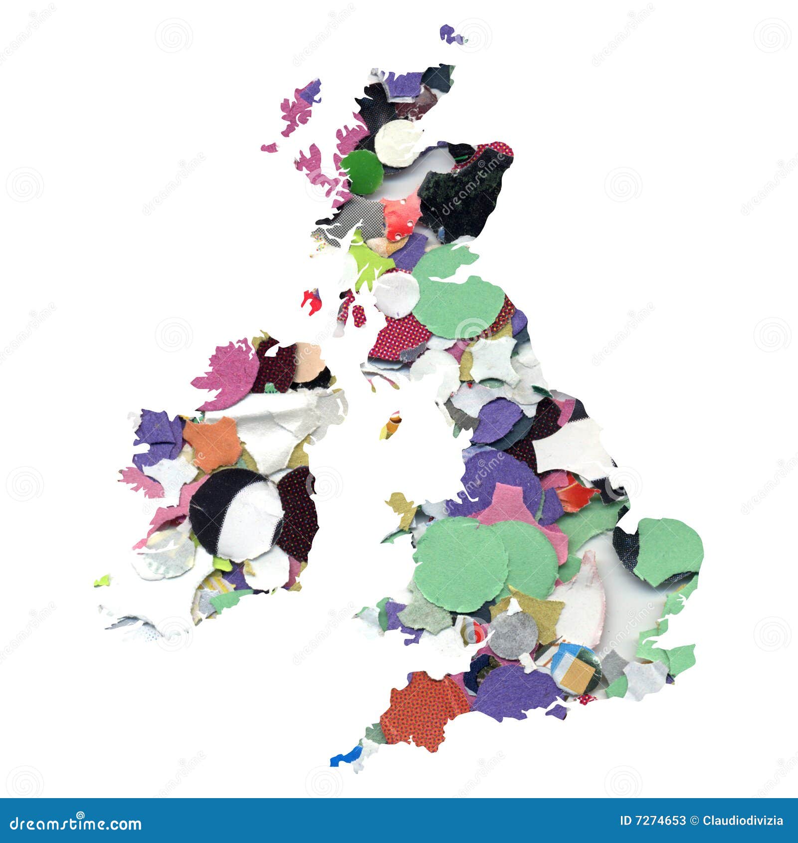 UK map stock illustration. Illustration of coloured, kingdom - 7274653