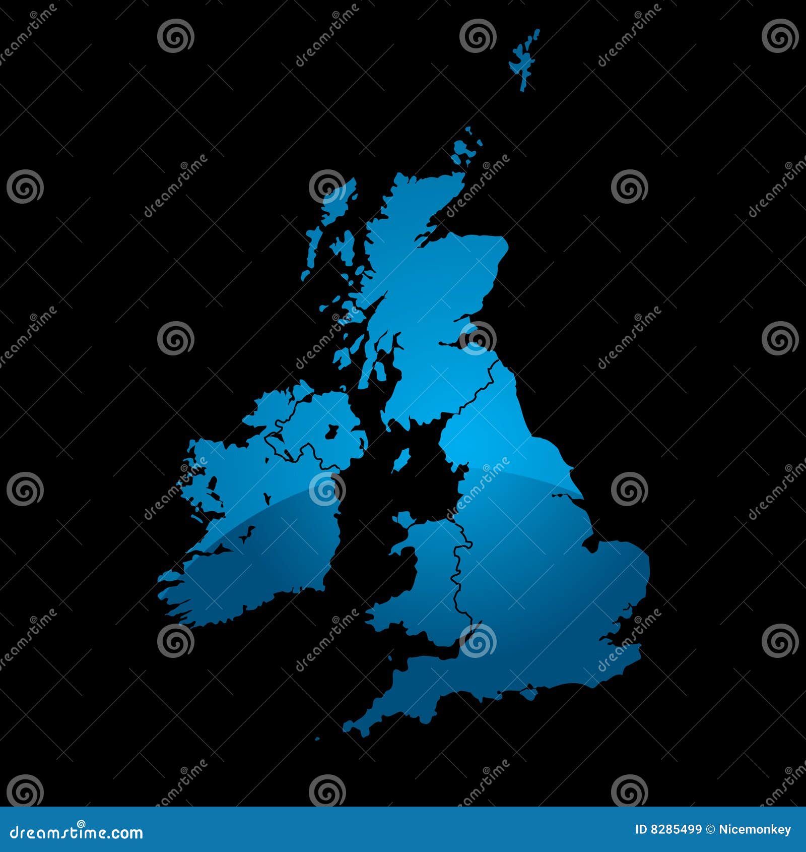 Uk map blue divide stock vector. Illustration of england - 8285499