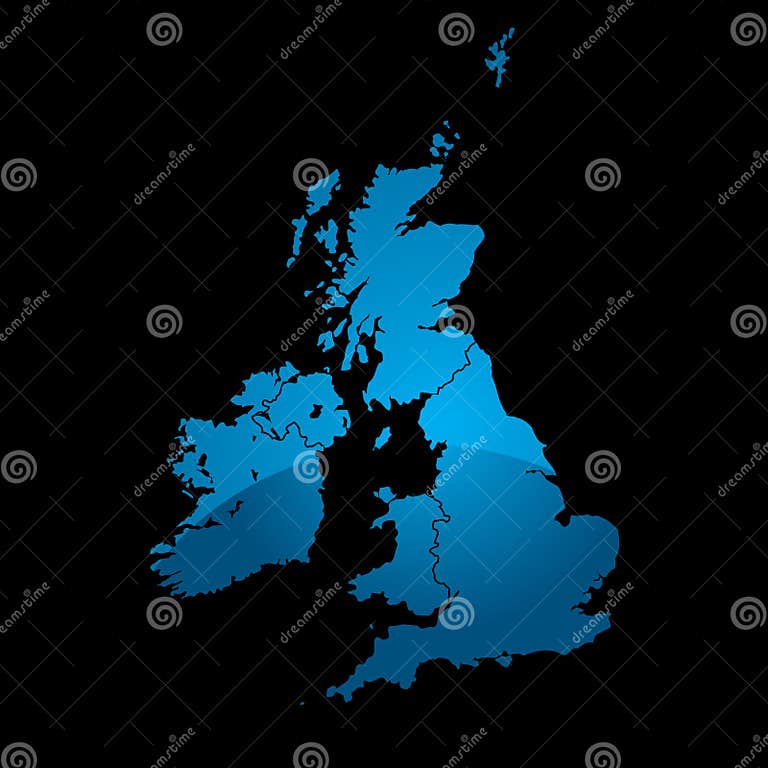 Uk map blue divide stock vector. Illustration of england - 8285499