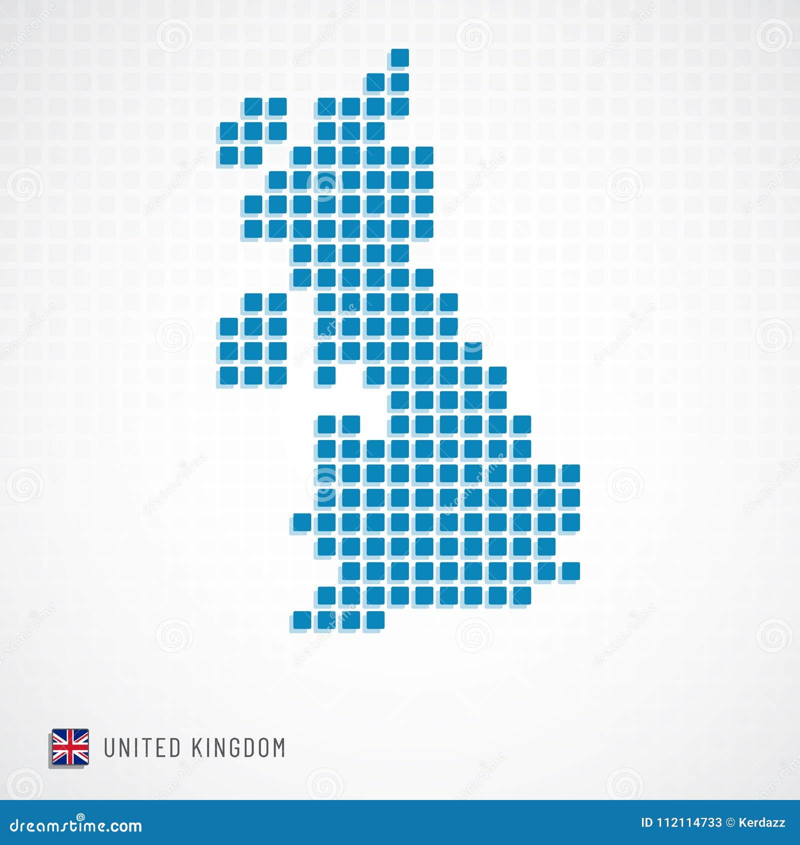 UK map and flag icon stock vector. Illustration of dotted - 112114733