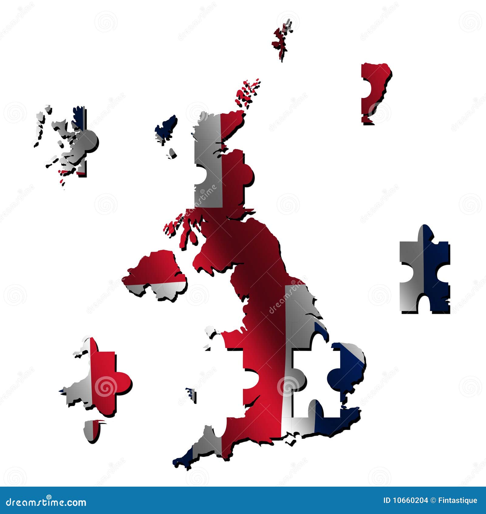 UK map flag jigsaw stock illustration. Illustration of british - 10660204