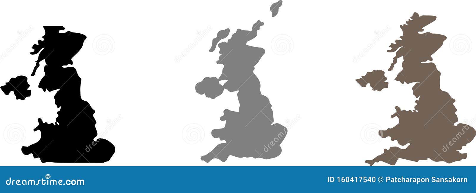 UK Map Icon For Web Design Isolated On White Background Stock ...