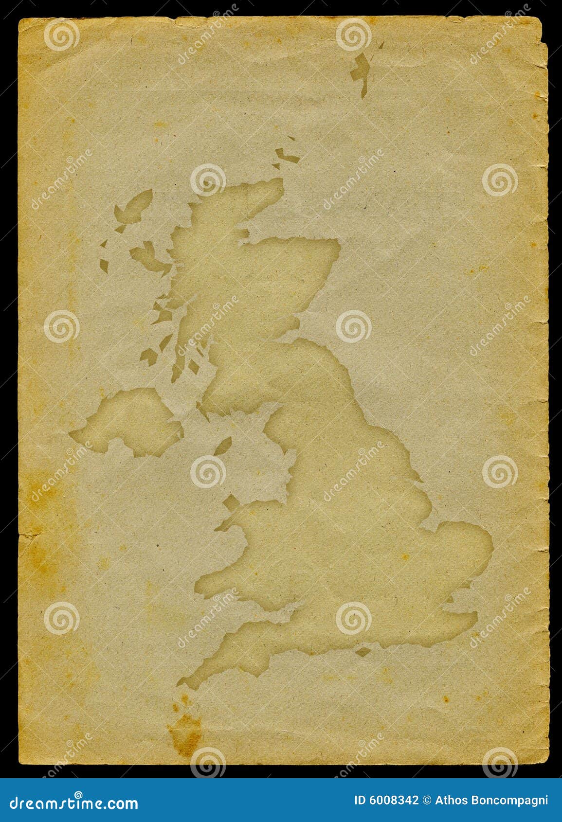 UK map on old paper II stock illustration. Illustration of great - 6008342