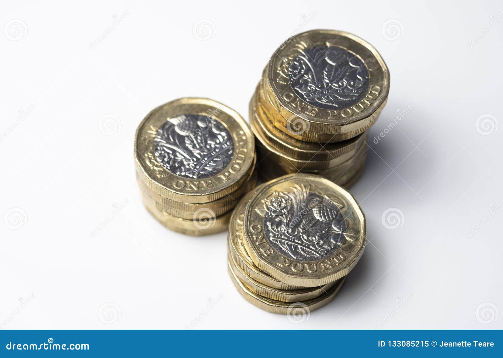 UK Money, Stack of Pound Coins Stock Image - Image of finance, great ...