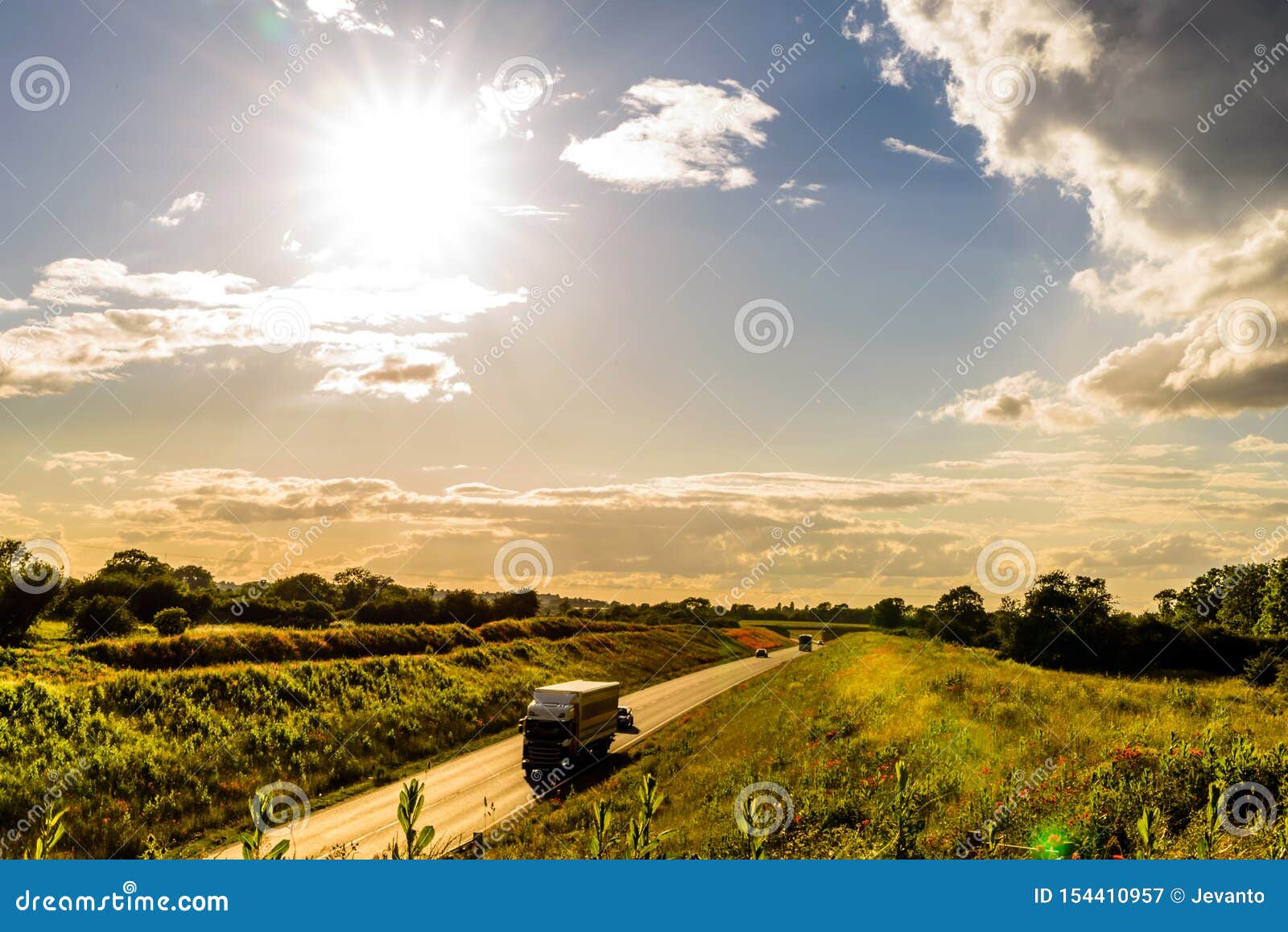 Uk Motorway Road Overhead View at Daylight Stock Image - Image of ...