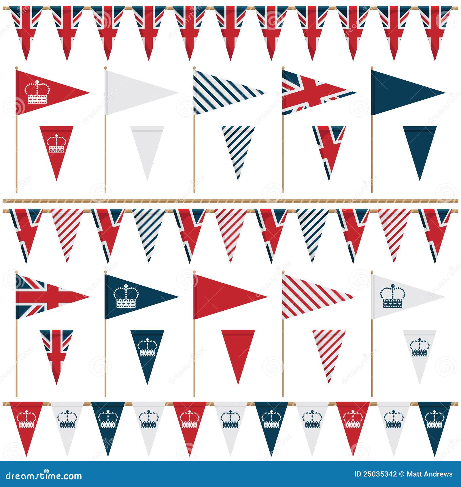 Uk party flags stock vector. Illustration of occasion - 25035342