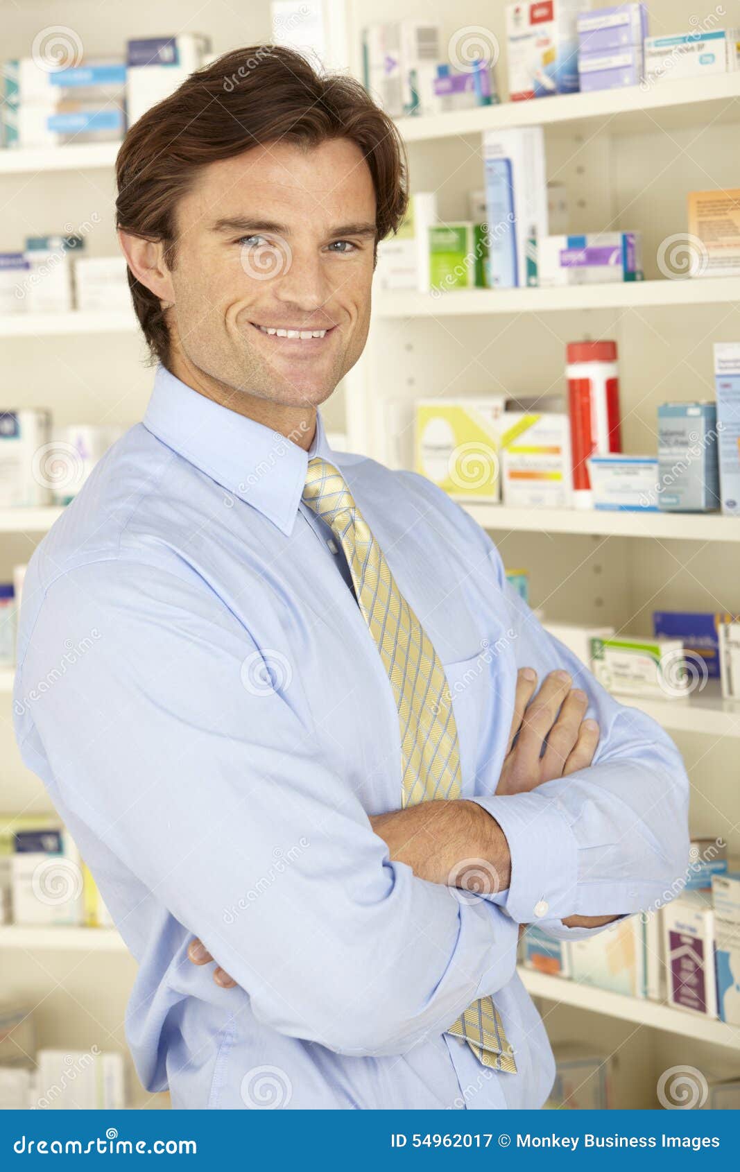 UK Pharmacist Working in Pharmacy Stock Image - Image of person, drug ...