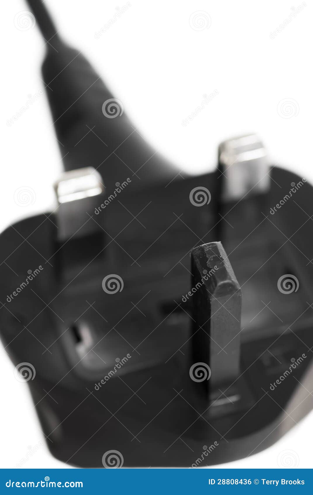 UK Plug Macro White Background. Stock Photo - Image of interior, house ...
