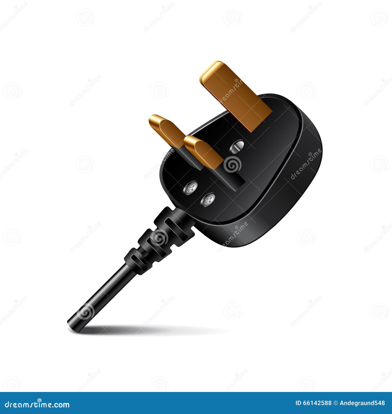 UK plug on white vector stock vector. Illustration of cord - 66142588
