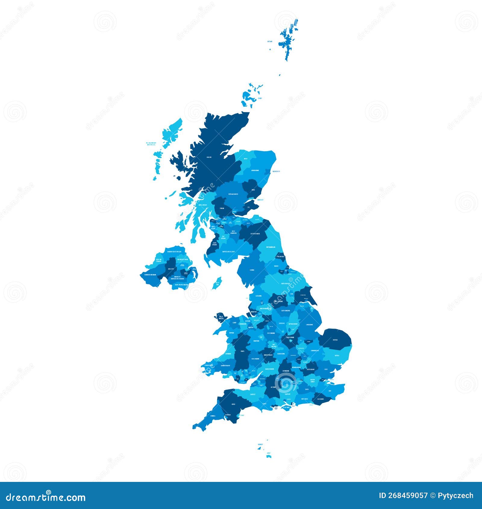 UK Political Map of Administrative Divisions Stock Illustration ...