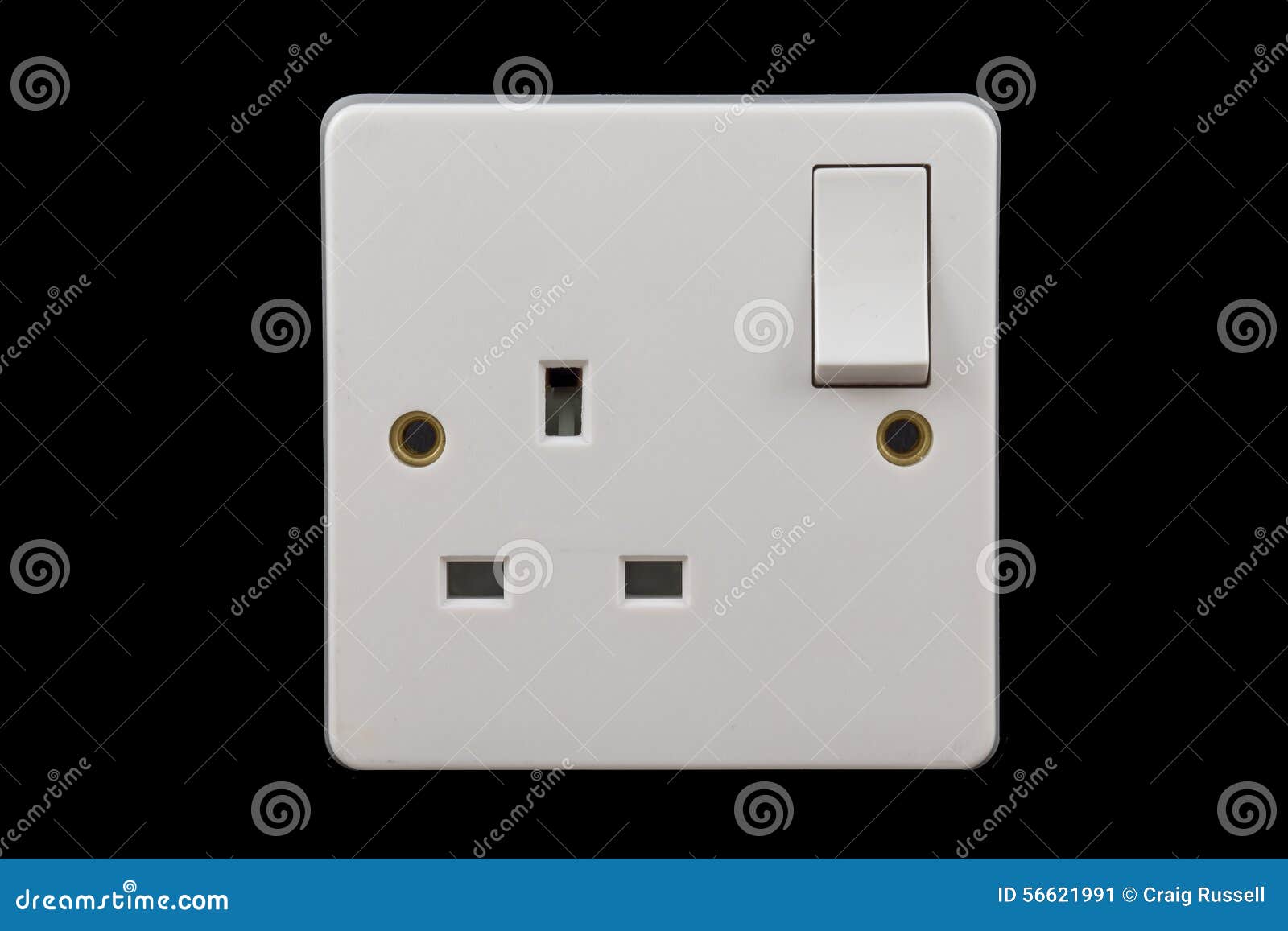 UK Power Socket in Off Position Stock Image - Image of house ...
