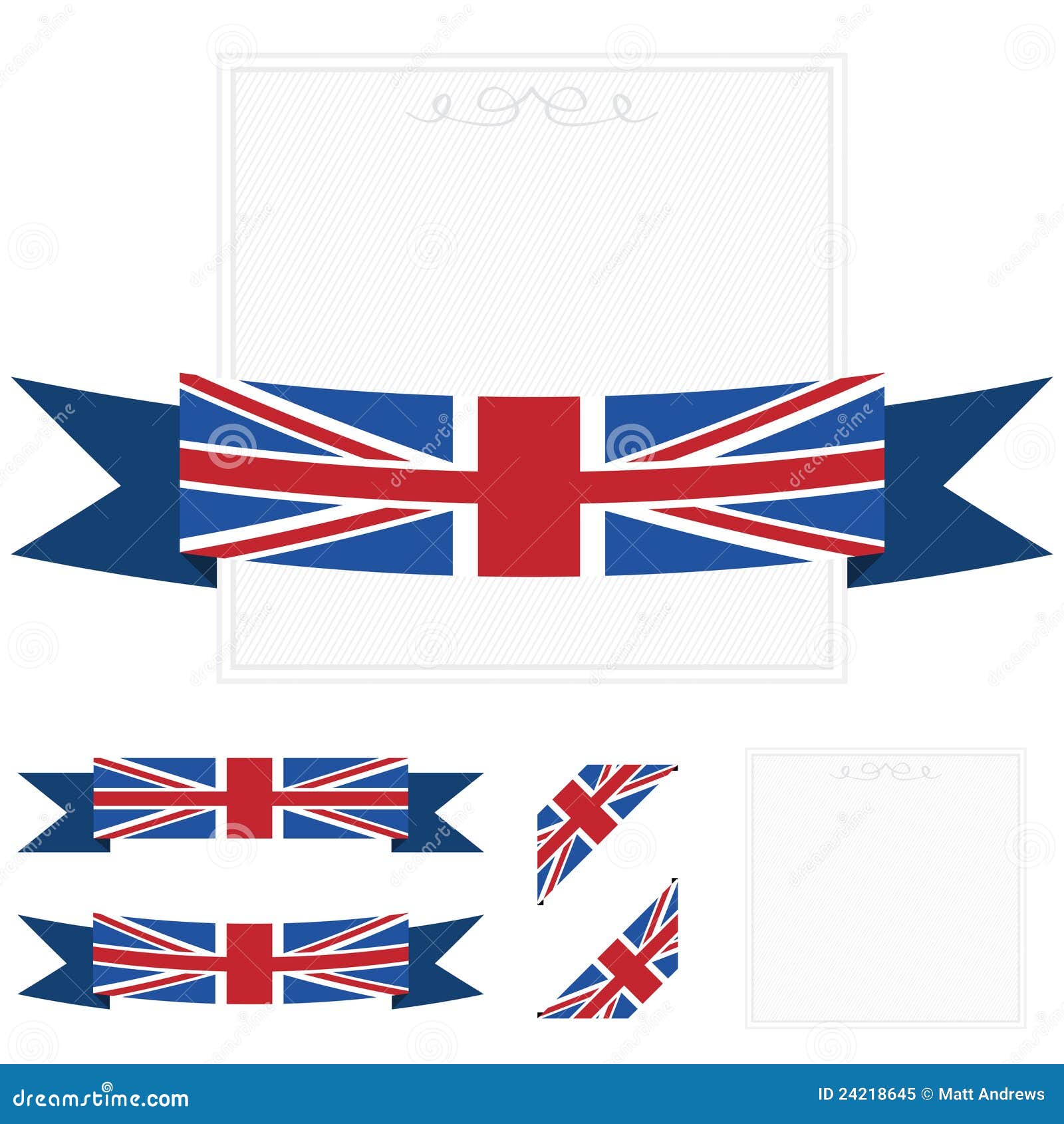 Uk ribbons stock vector. Illustration of corner, great - 24218645