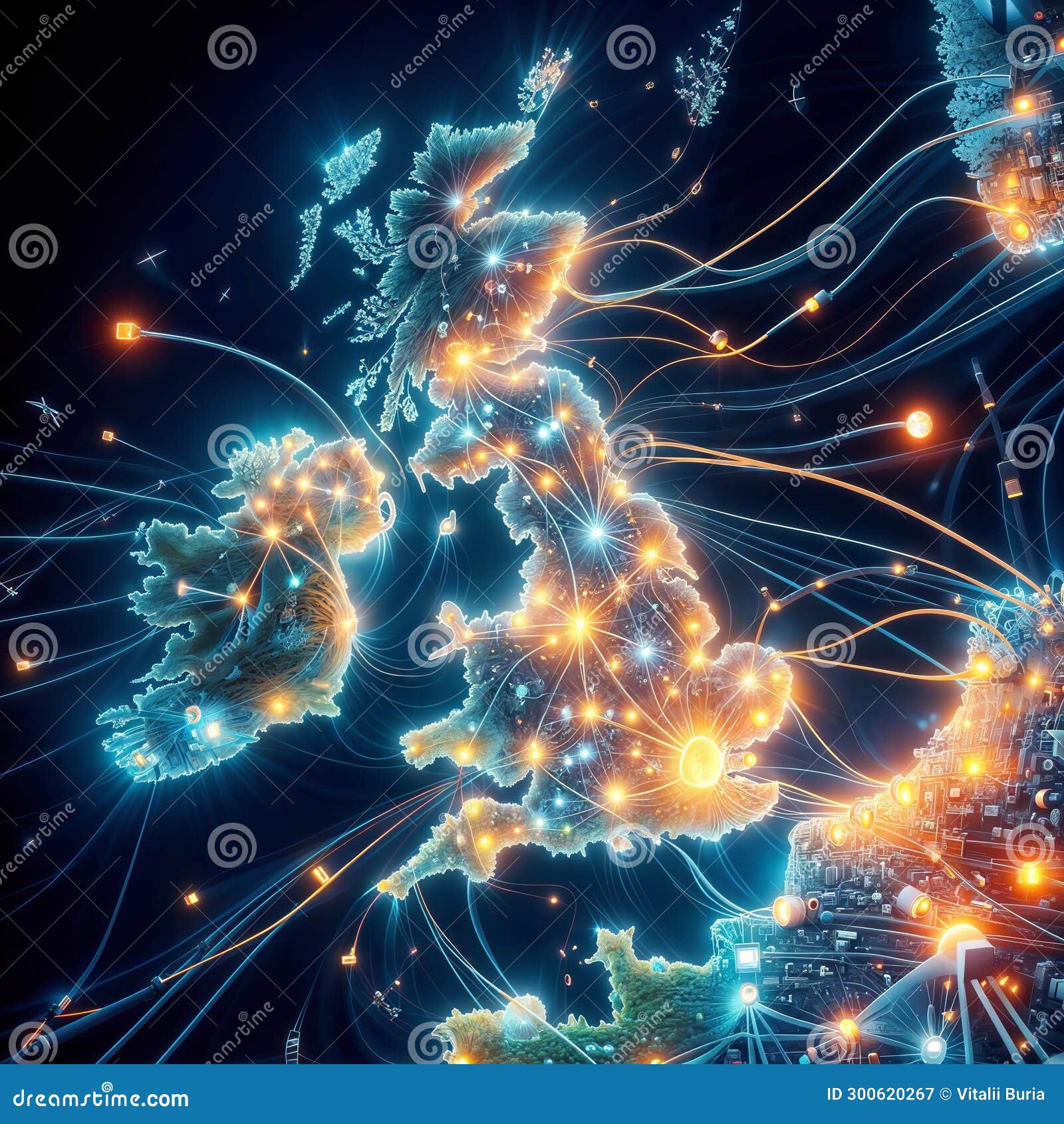 UK S Electrical Map Pulsates with Vibrant Energy, Tracing ...
