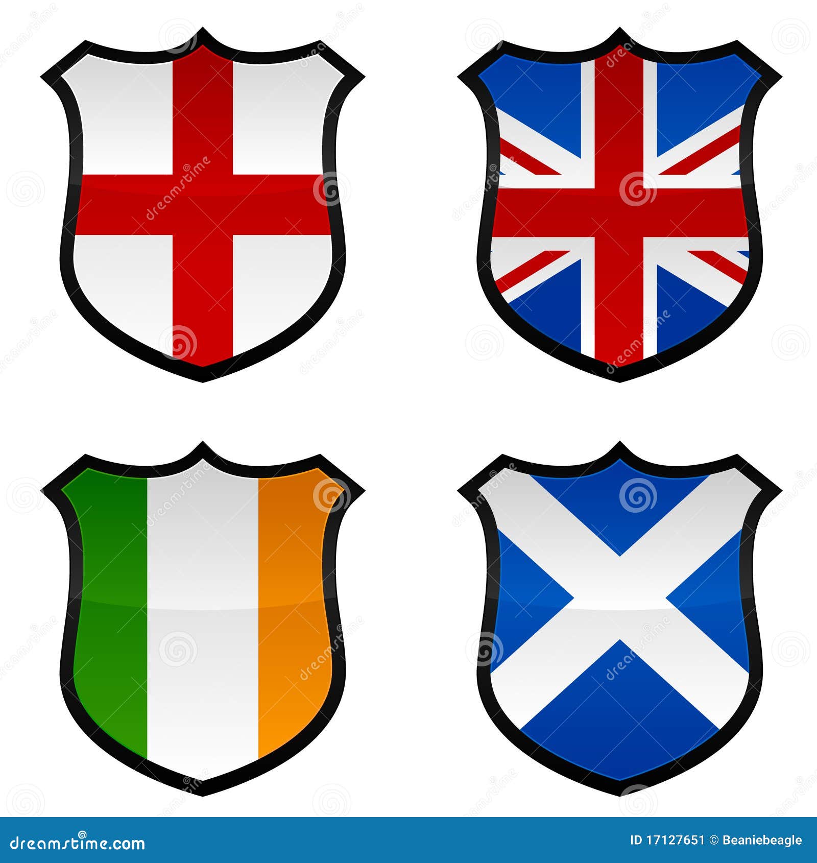 UK Shield Icons stock vector. Illustration of europe - 17127651