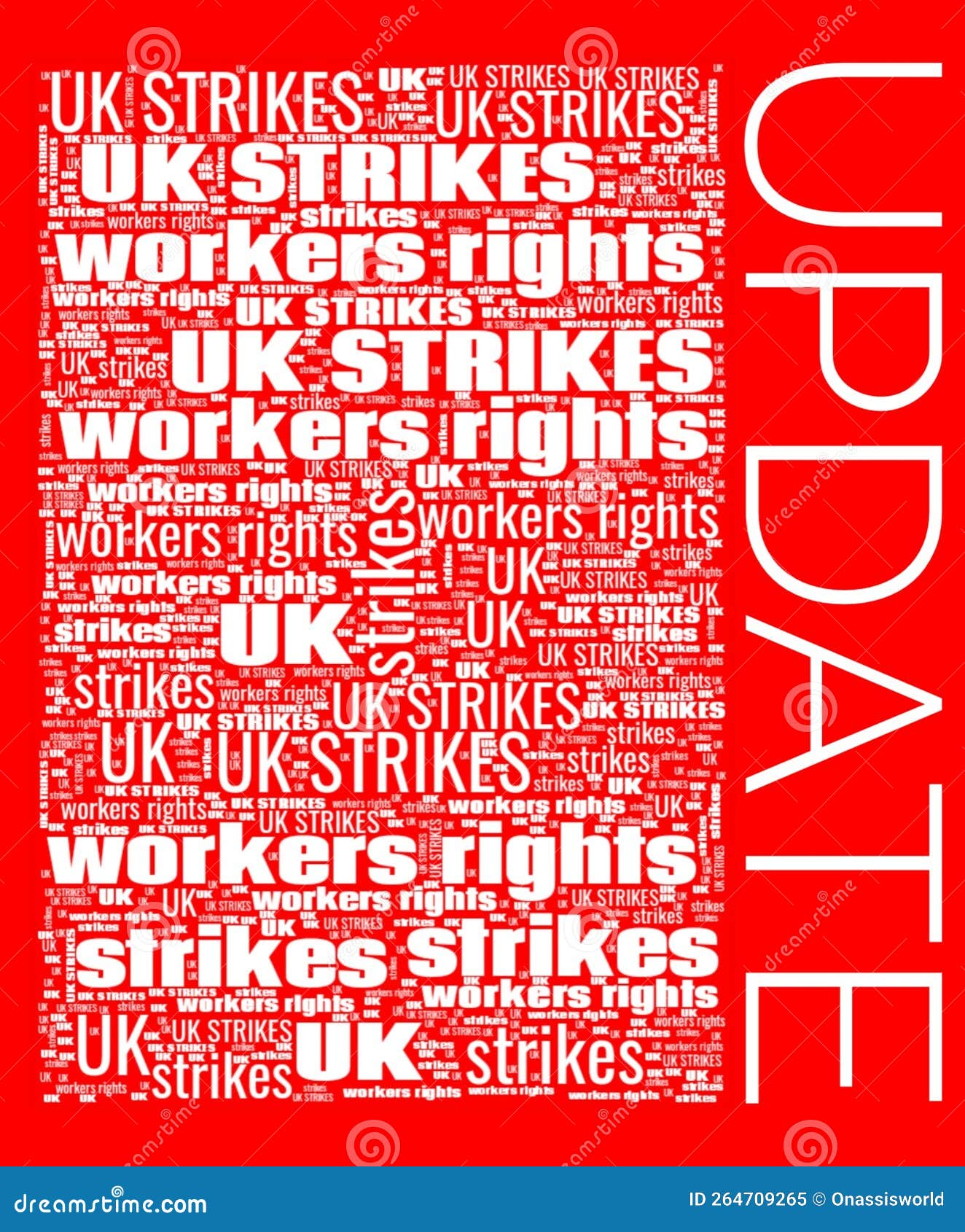 UK Strikes Workers Rights Illustration Background Header Abstract Stock ...