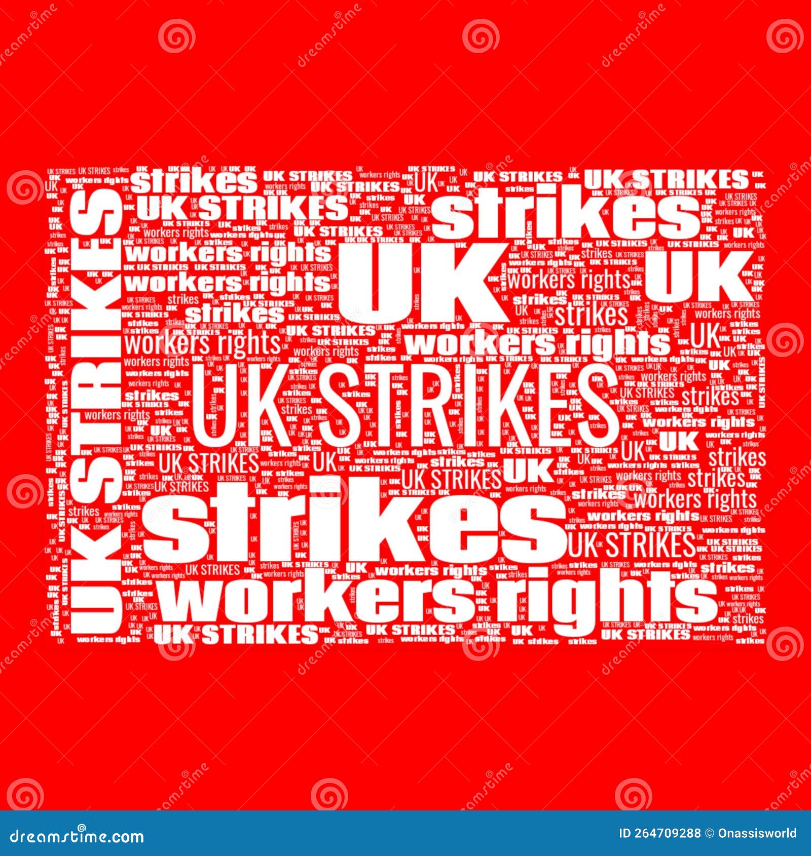 UK Strikes Workers Rights Illustration Background Header Abstract Stock ...