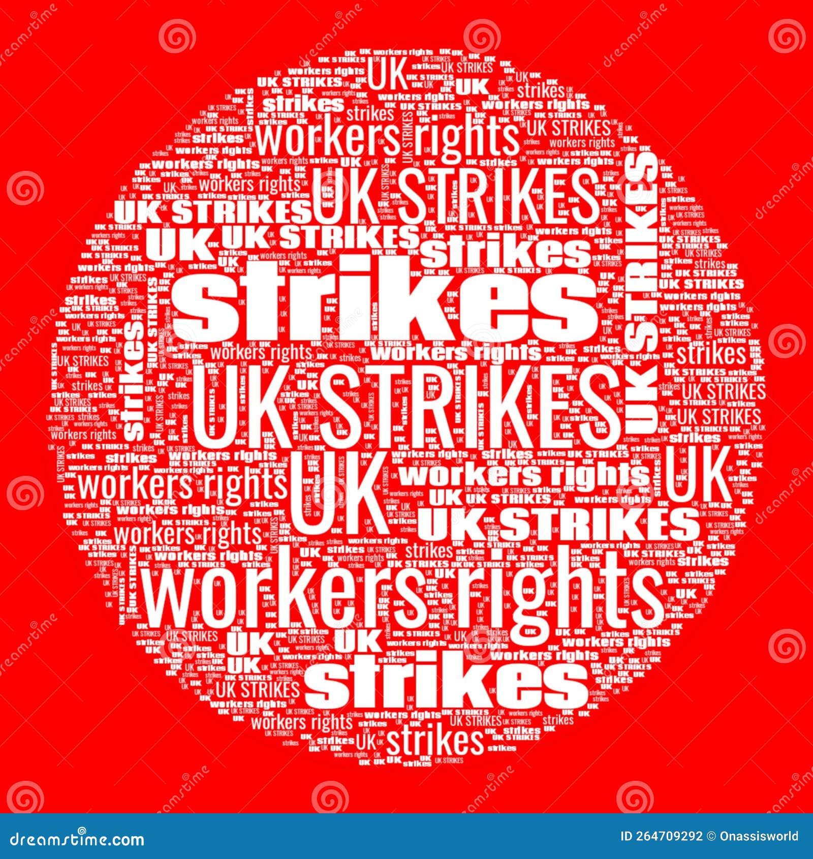 UK Strikes Workers Rights Illustration Background Header Abstract Stock ...