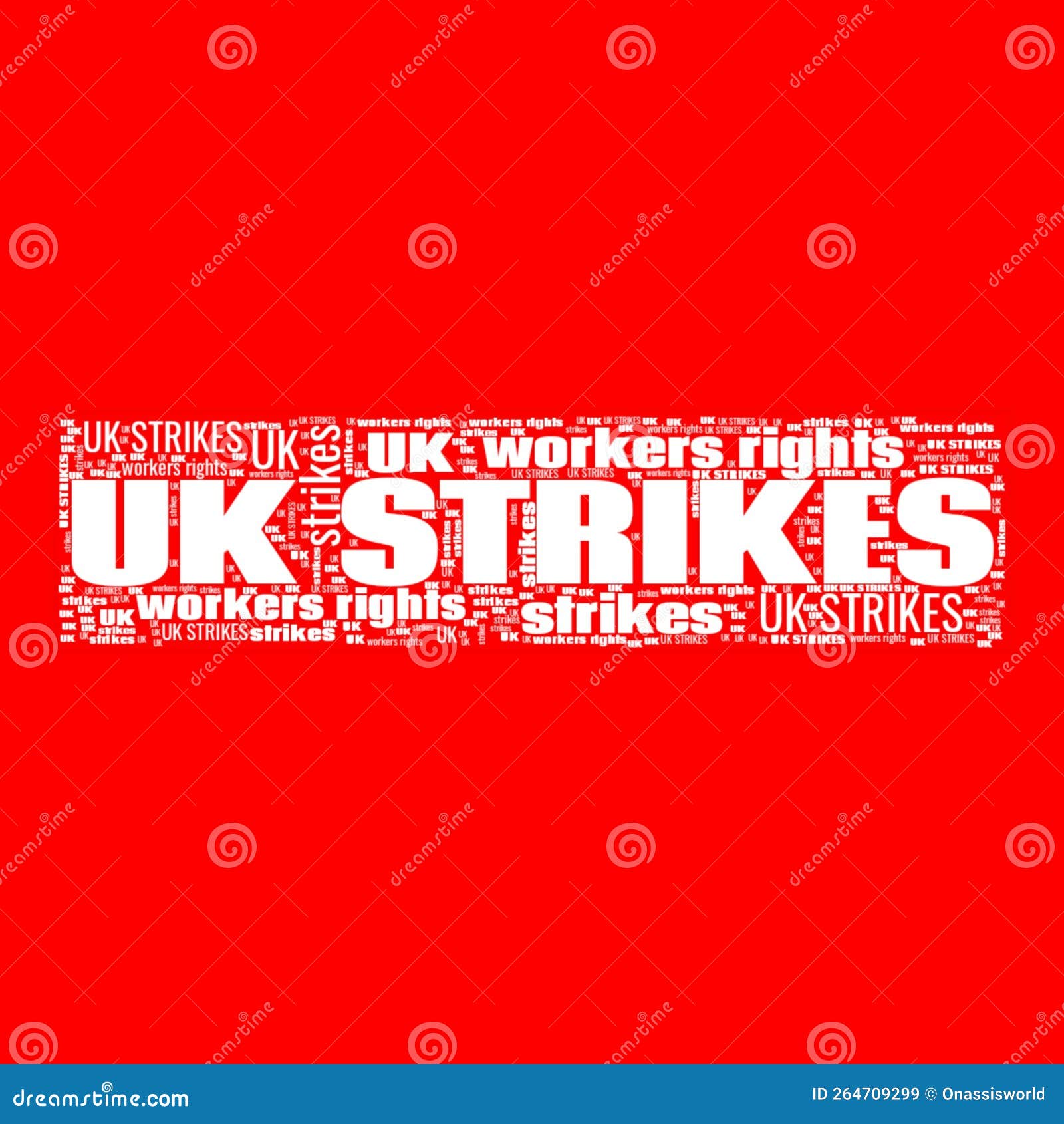 UK Strikes Workers Rights Illustration Background Header Abstract Stock ...