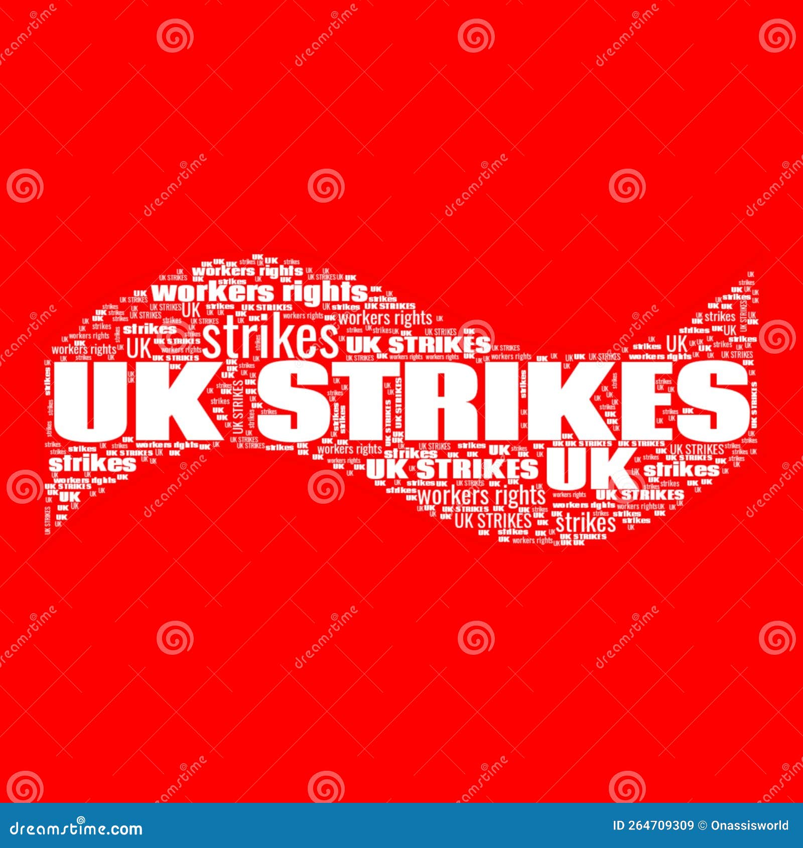 UK Strikes Workers Rights Illustration Background Header Abstract Stock ...