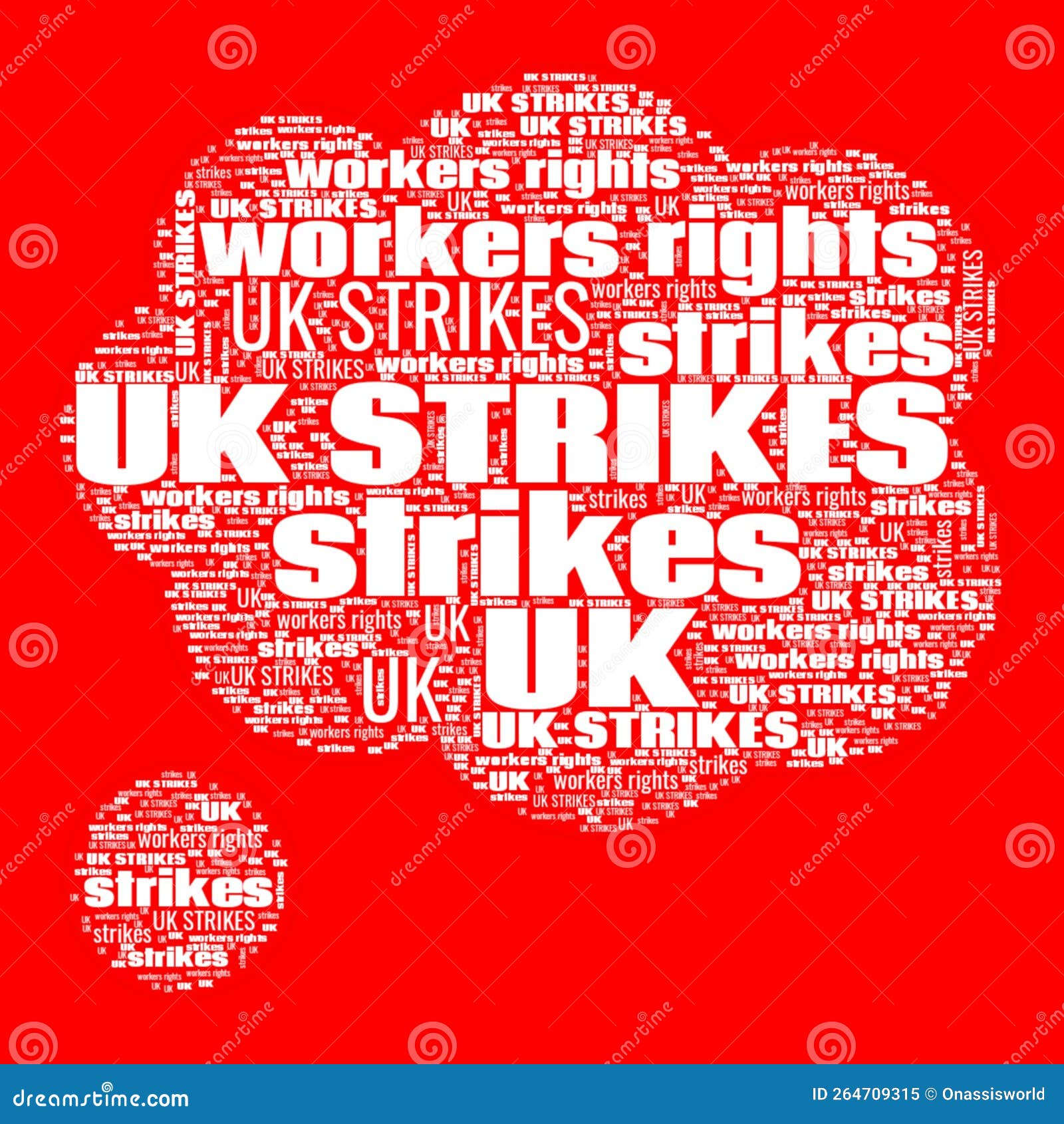 UK Strikes Workers Rights Illustration Background Header Abstract Stock ...