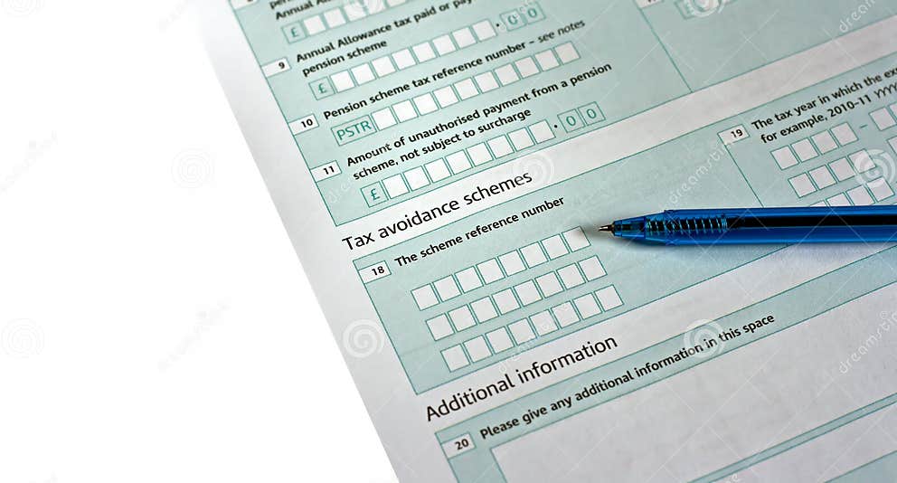 UK Tax Return Form with Pen Stock Image - Image of income, finance ...
