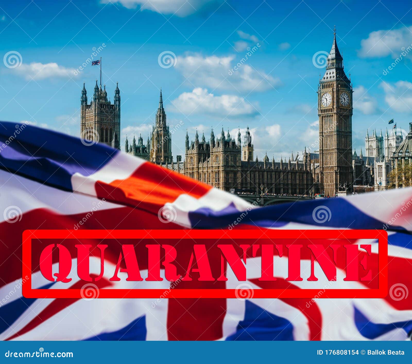 UK Under Quarantine. Representative Image for Covid-19 Outbreak Stock ...