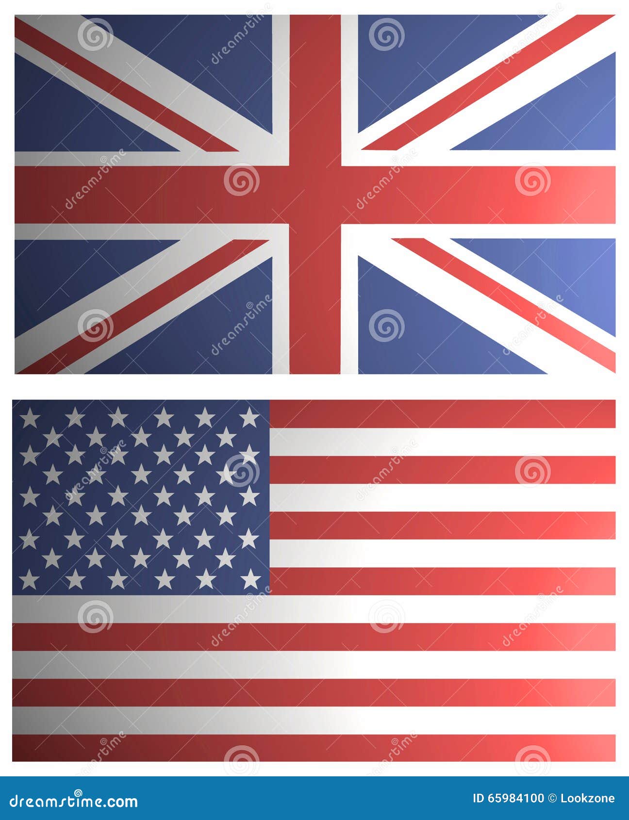 UK and US Shaded Flags stock illustration. Illustration of flags - 65984100