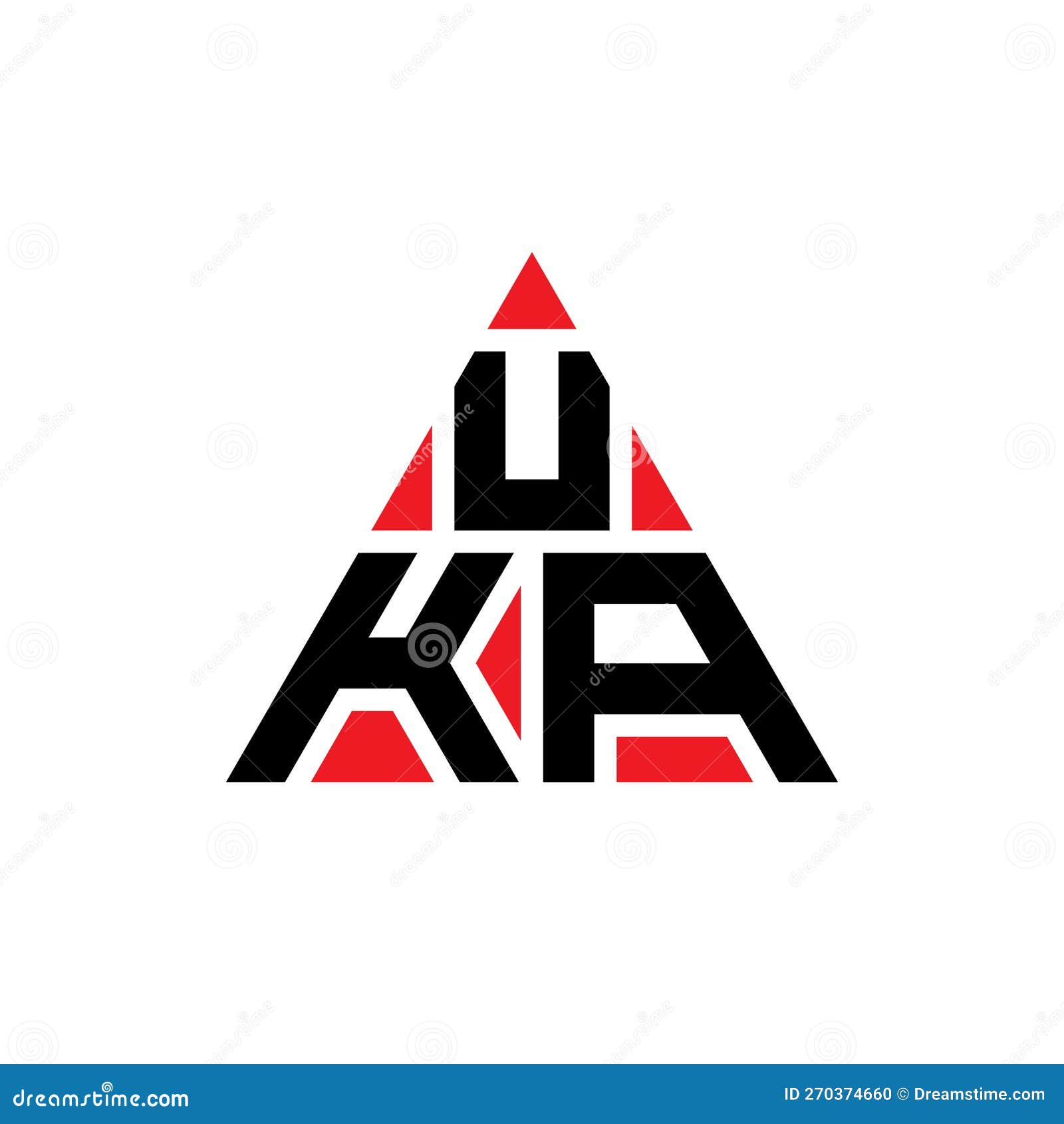 UKA Triangle Letter Logo Design with Triangle Shape. UKA Triangle Logo ...