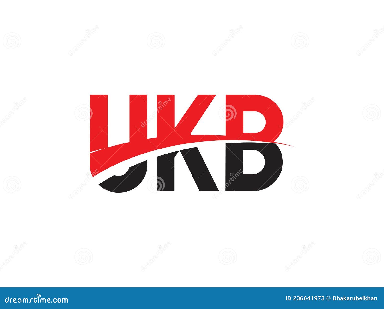 UKB Letter Initial Logo Design Vector Illustration Stock Vector ...