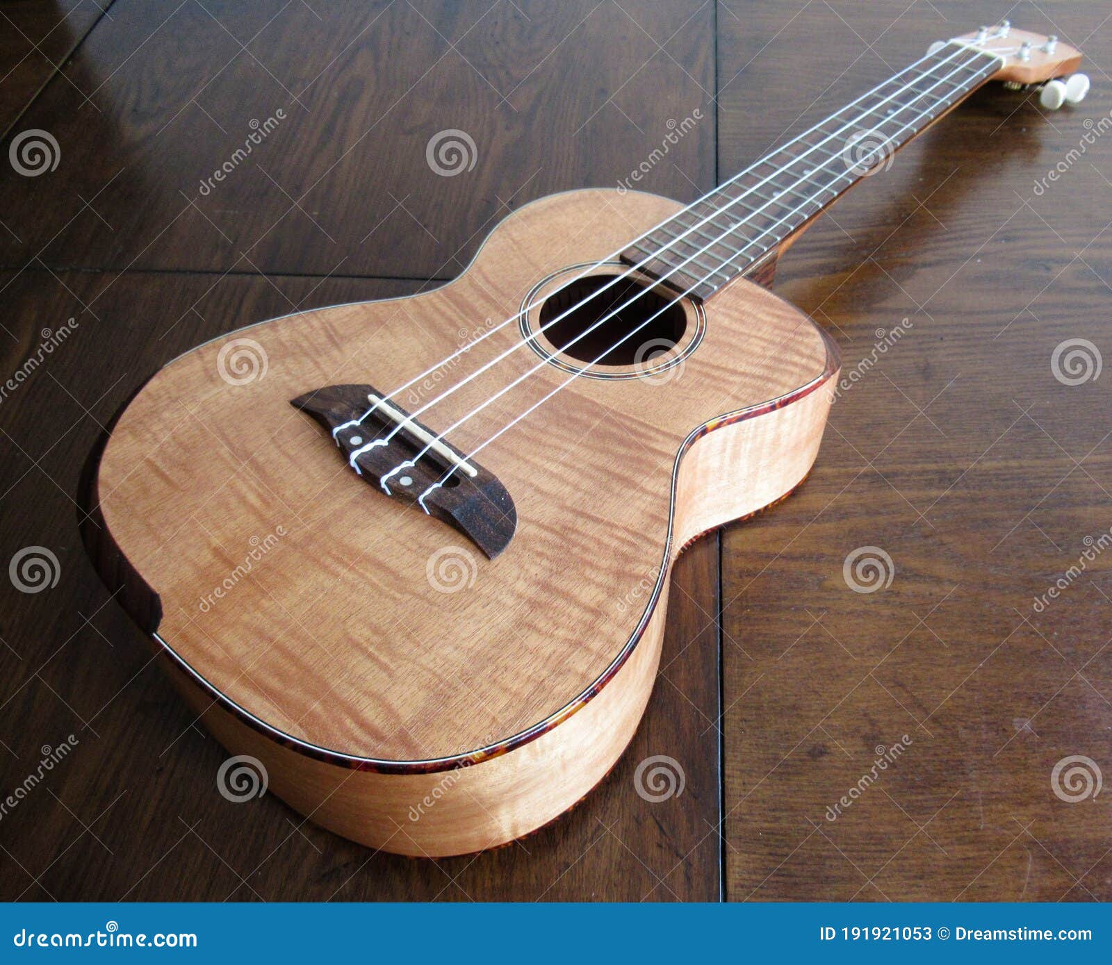Ukelele Hawaiian Instrument on Wood Table Stock Image - Image of folk ...