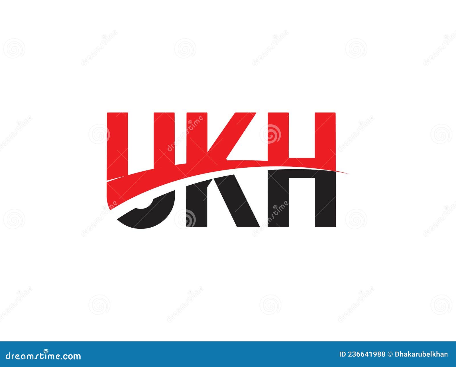 UKH Letter Initial Logo Design Vector Illustration Stock Vector ...