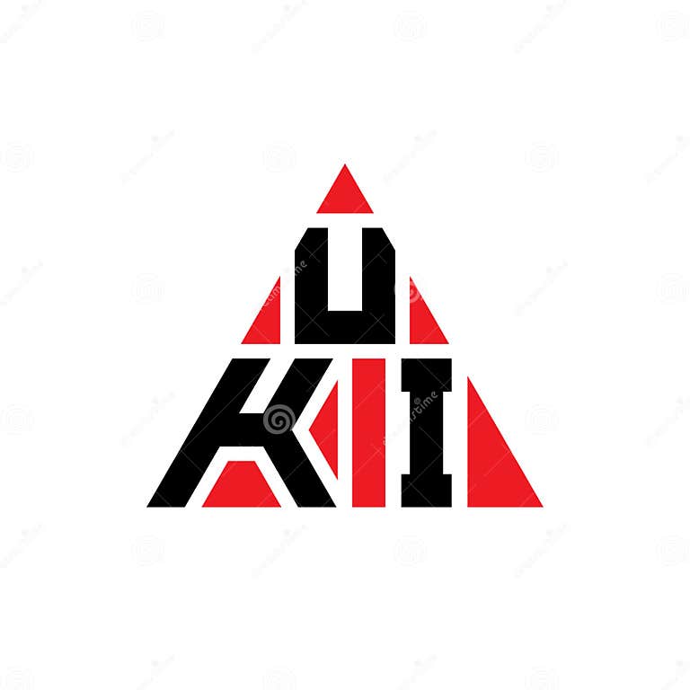 UKI Triangle Letter Logo Design with Triangle Shape. UKI Triangle Logo ...