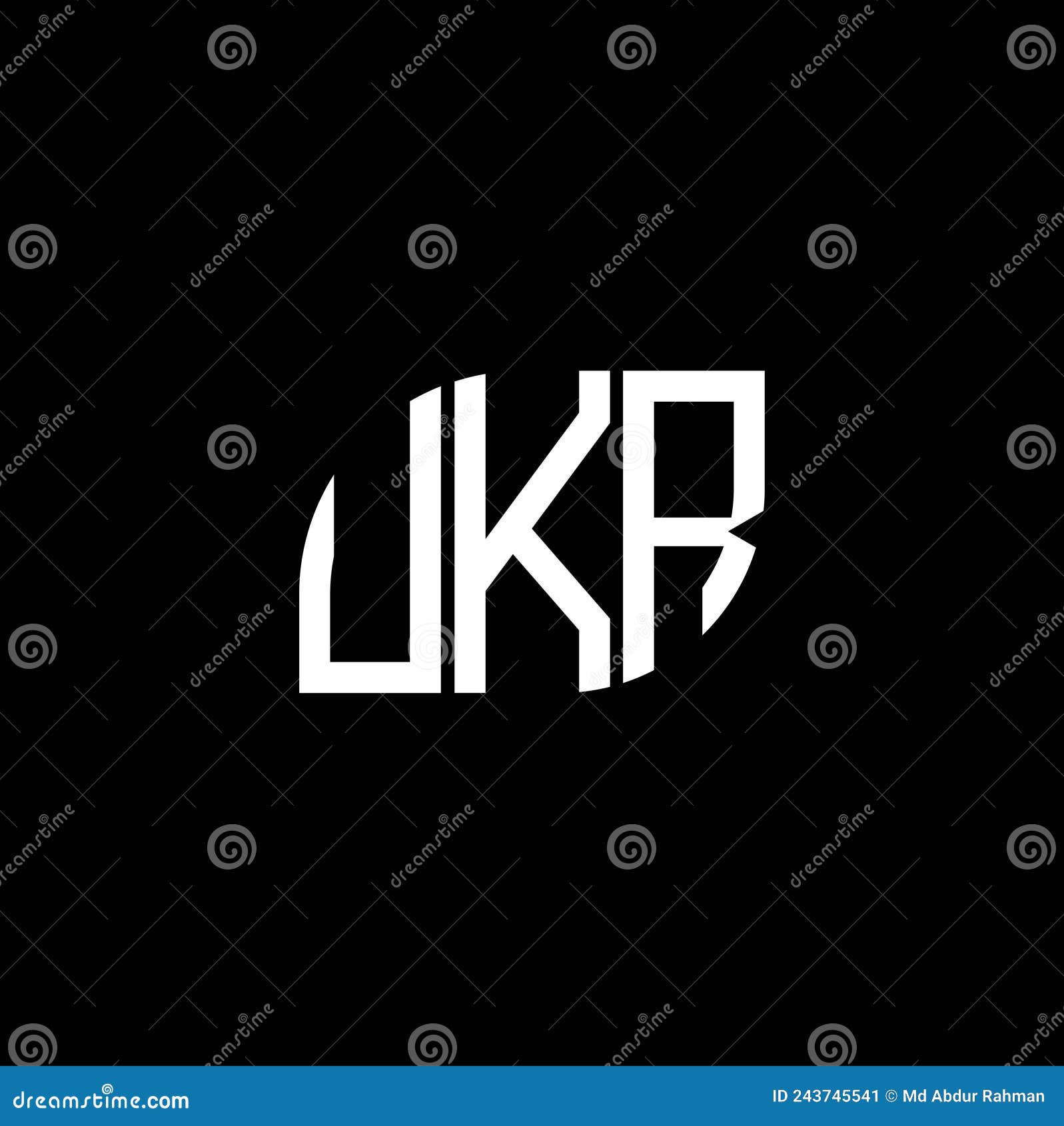 UKR Letter Logo Design On Black Background. UKR Creative Initials ...