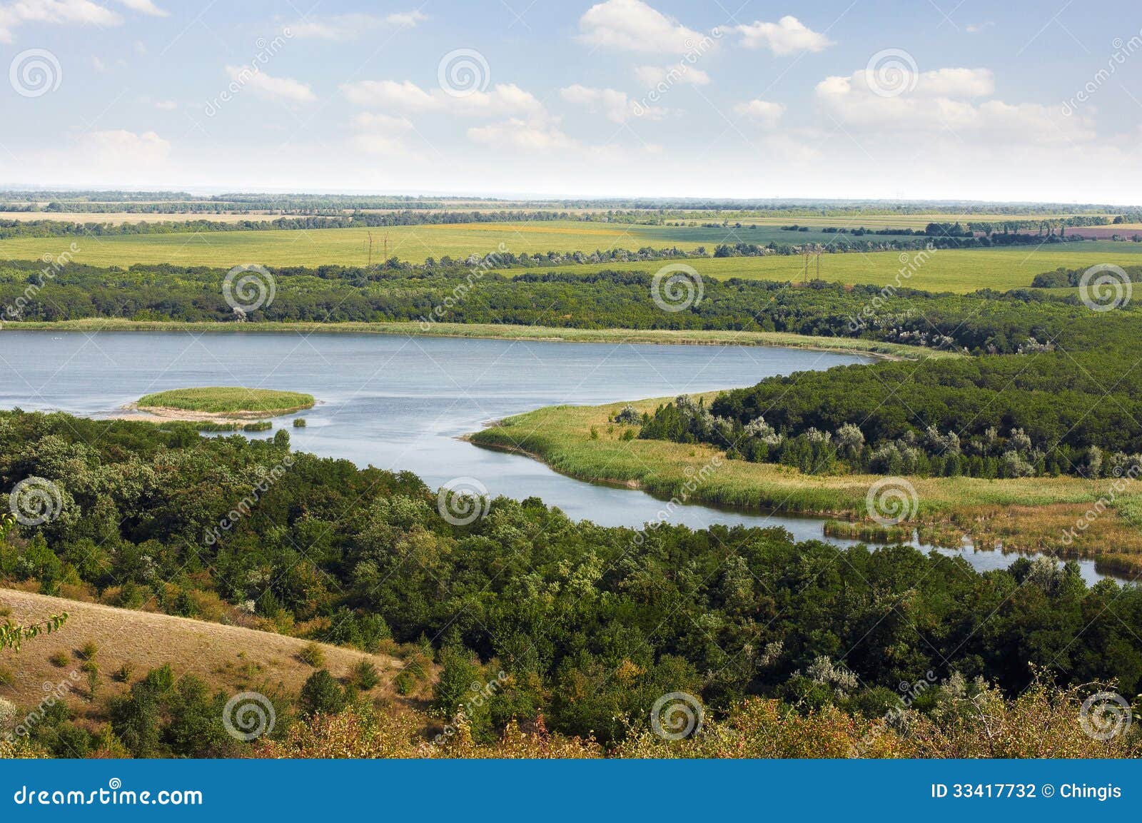 Ukraina stepu rzeka zdjęcie stock. Obraz złożonej z nadwodny - 33417732