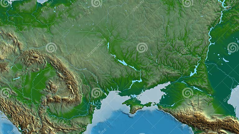 Ukraine area. Physical map stock illustration. Illustration of ...
