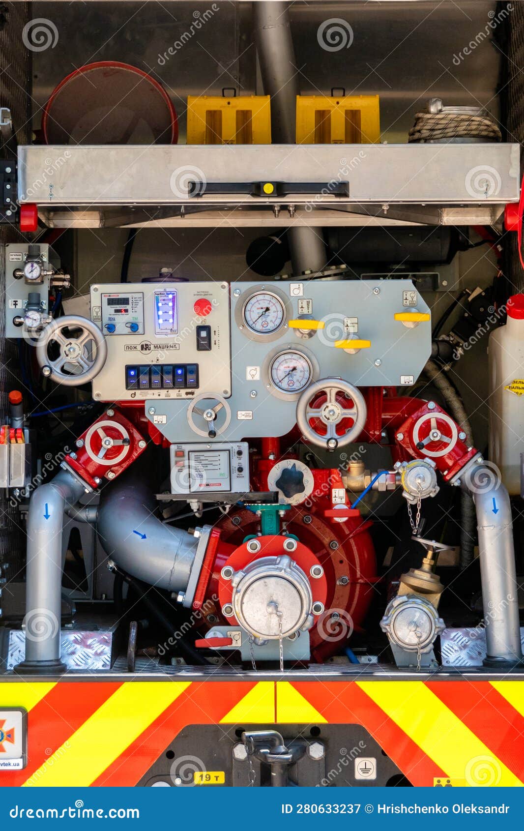 Ukraine, Cherkasy - June 1, 2023:Modern Fire Engine. Rear View of ...