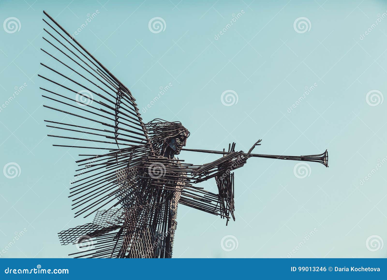 UKRAINE, CHORNOBYL - 19 AUGUST, 2017: Monument of Third Angel in ...