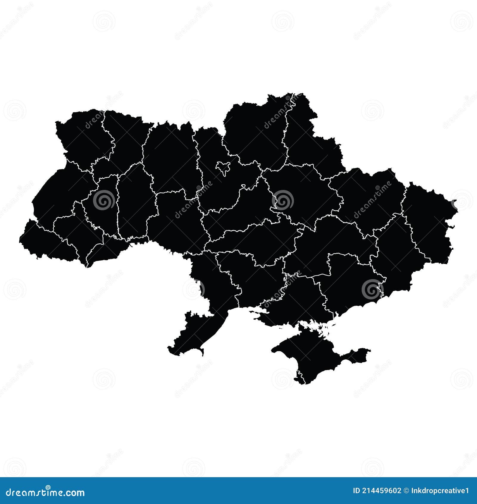 Ukraine Country Map Vector with Regional Areas Stock Vector ...