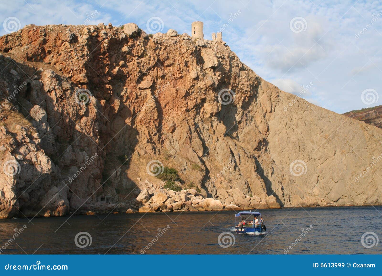 Ukraine. Crimea. Balaklava Harbor. Stock Image - Image of rock, evening ...