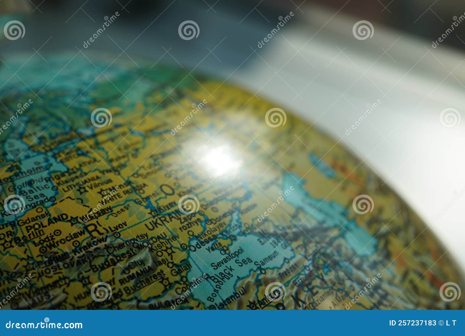 Ukraine on the earth stock image. Image of diplomatic - 257237183