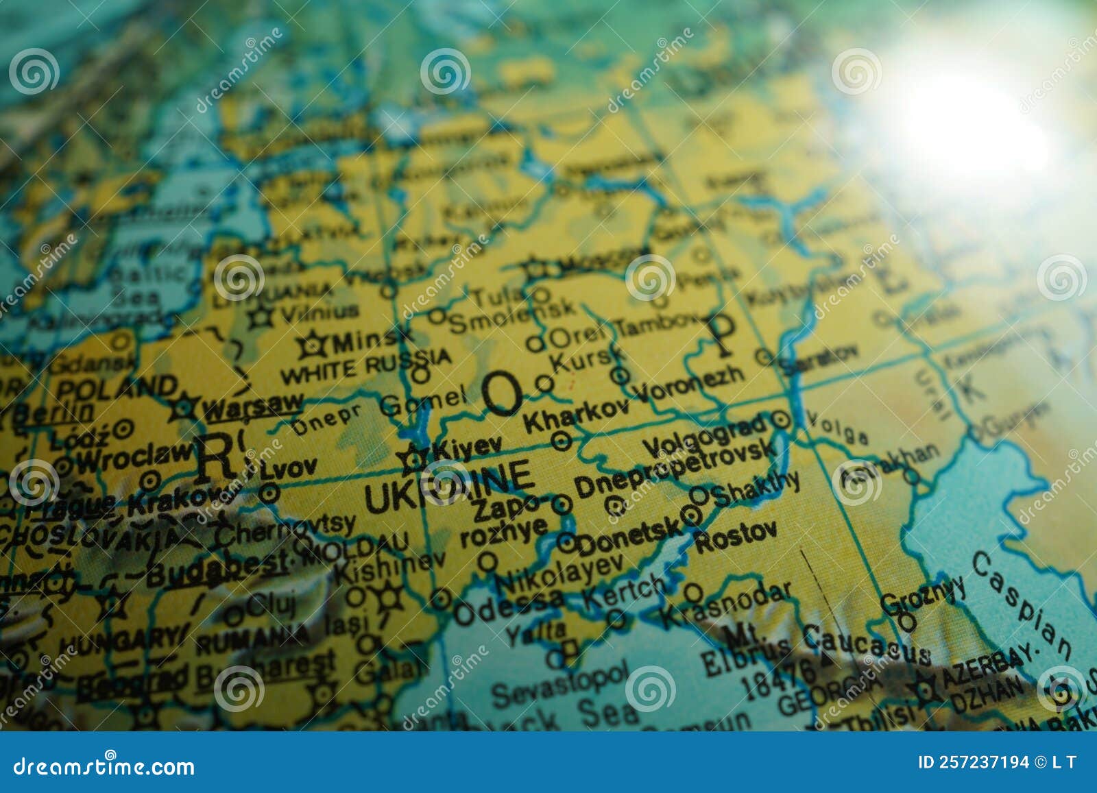 Ukraine on the earth stock photo. Image of clash, potential - 257237194