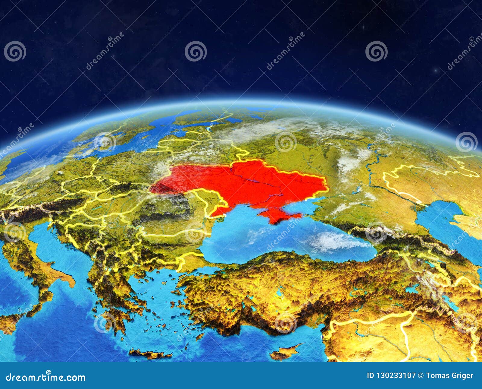 Ukraine on Earth from Space Stock Image - Image of european, ukraine ...