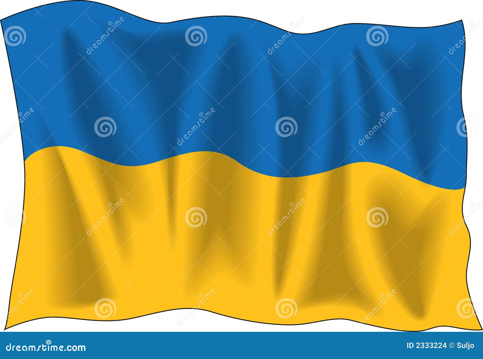 Ukraine flag stock vector. Illustration of ripple, world - 2333224