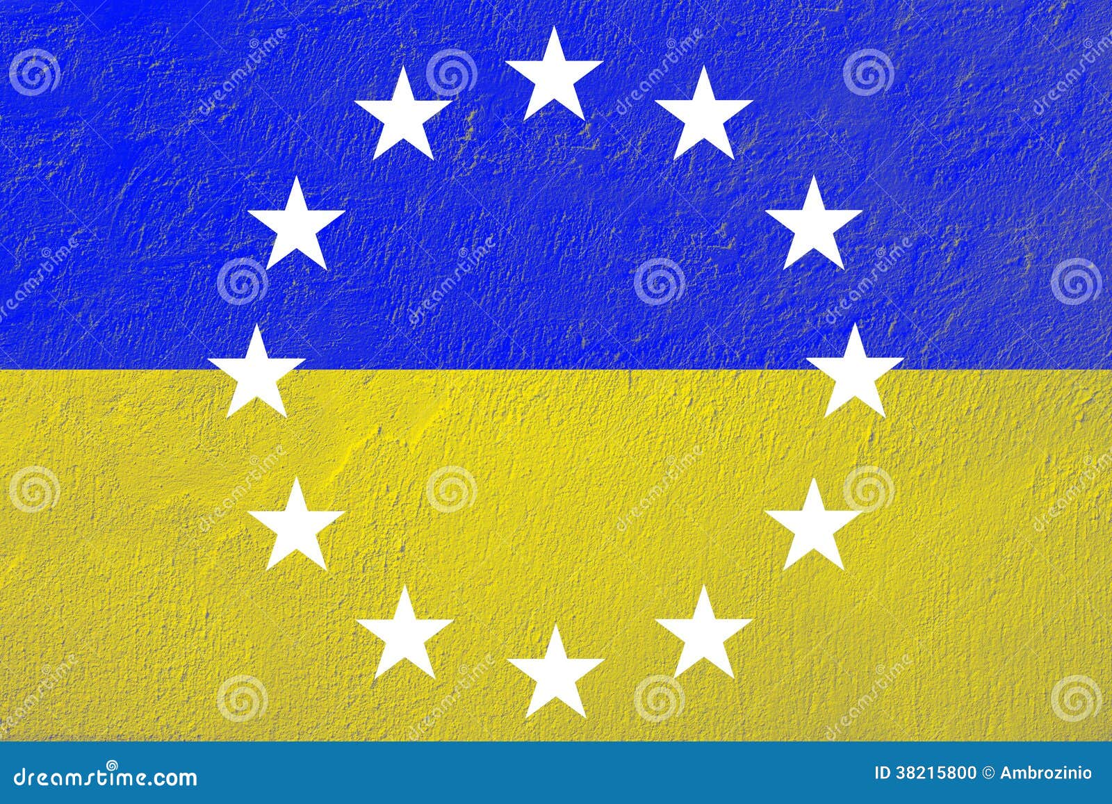 Ukraine flag with EU logo stock photo. Image of symbol - 38215800