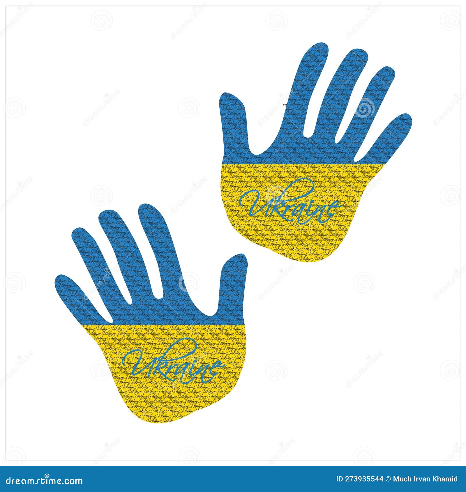 Ukraine flag hand vector stock vector. Illustration of ukraine - 273935544