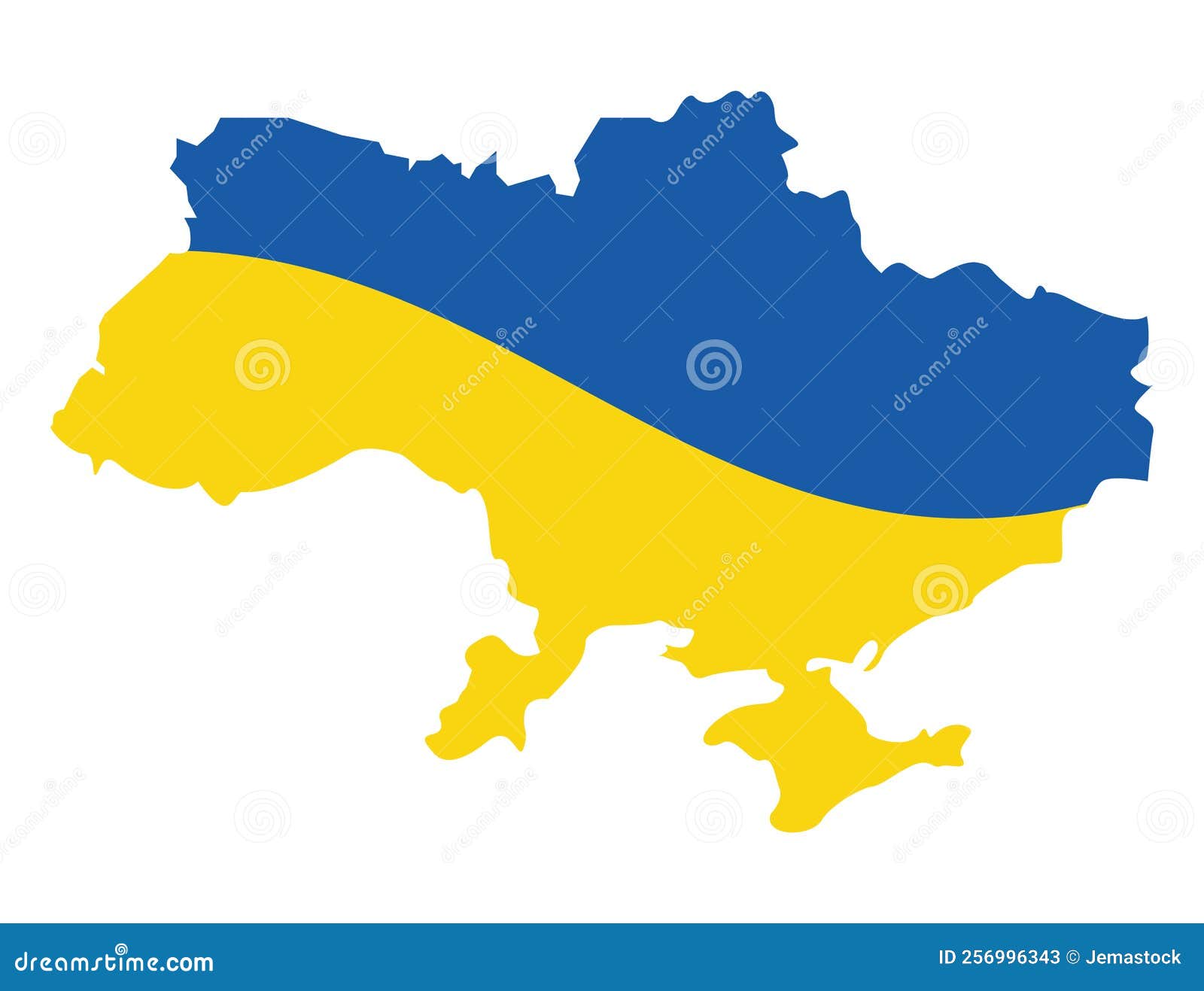 Ukraine flag in map stock vector. Illustration of independence - 256996343