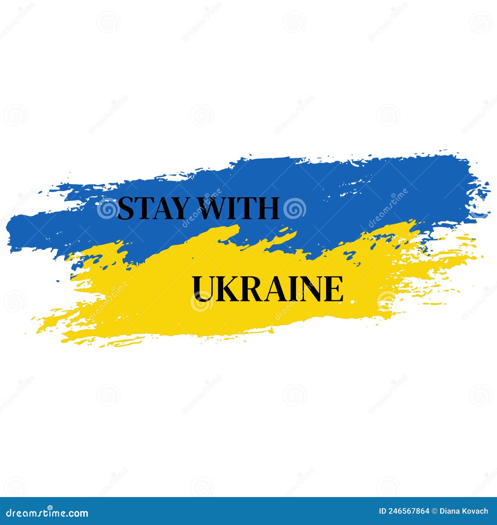 Ukraine Flag. Vector Illustration Isolated on White Background Stock ...