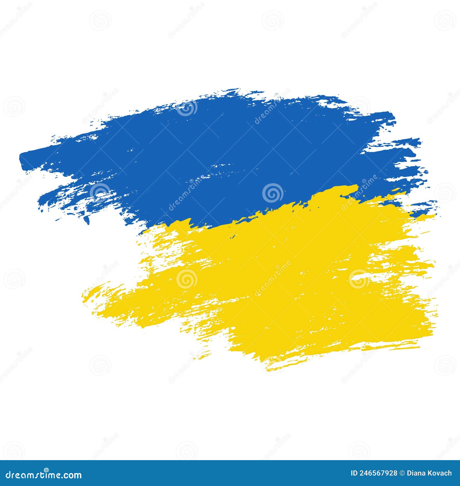 Ukraine Flag. Vector Illustration Isolated on White Background Stock ...