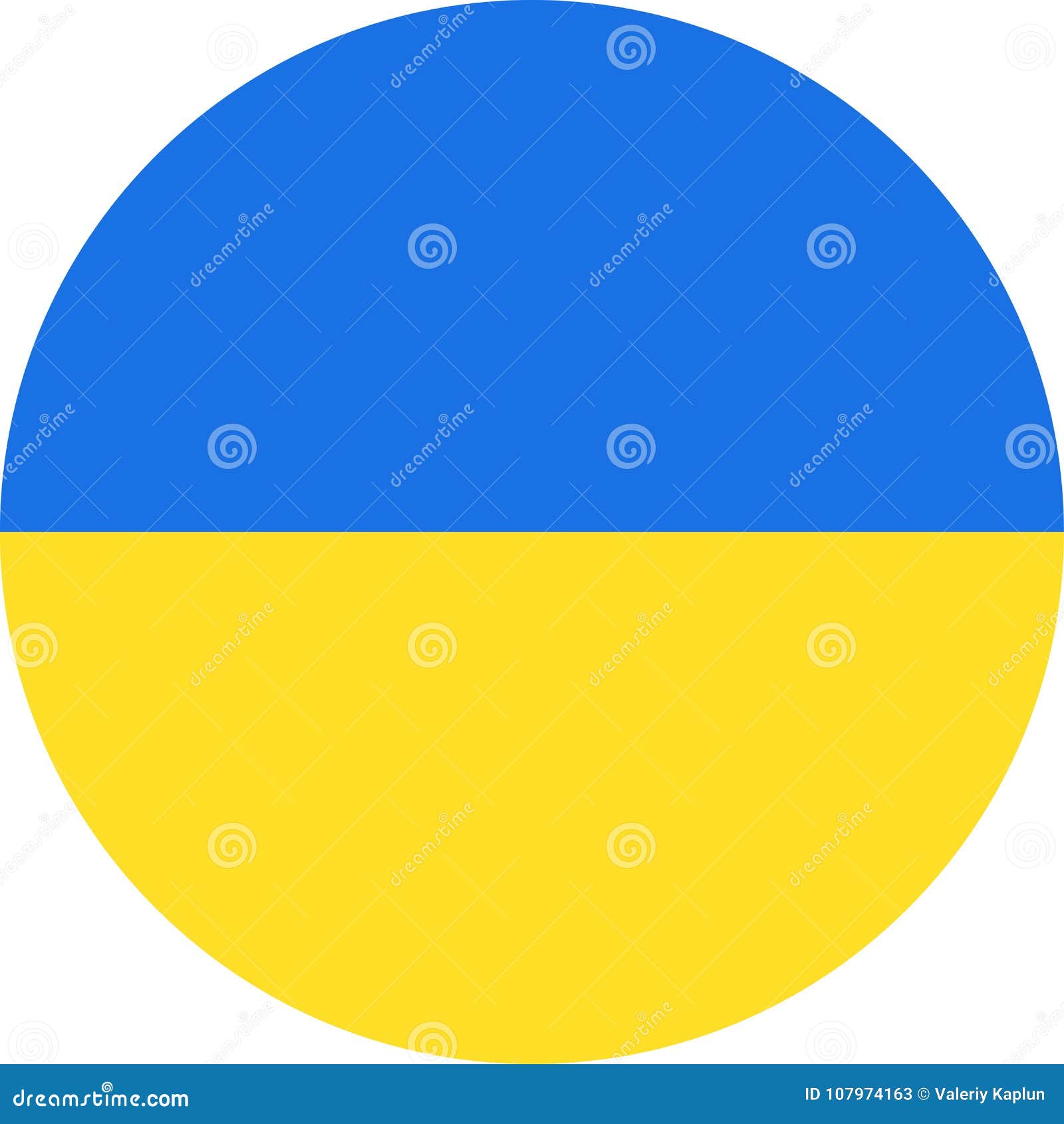 Ukraine Flag Vector Round Flat Icon Stock Illustration - Illustration ...